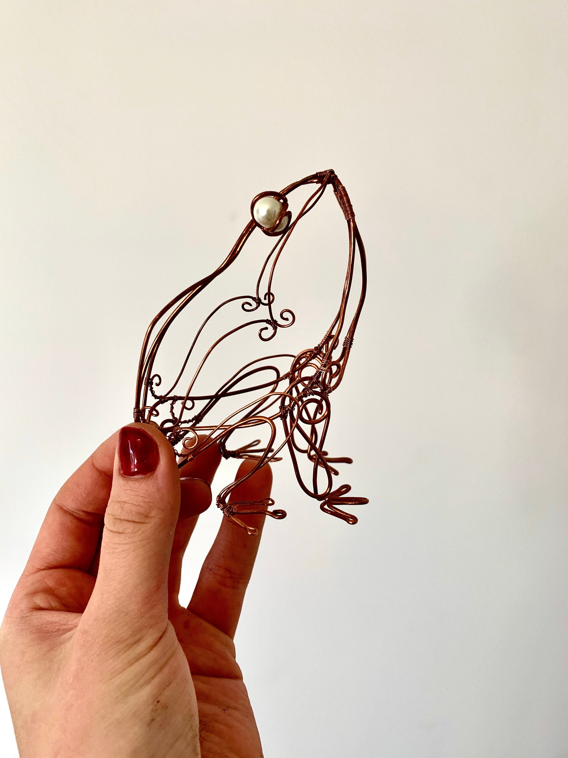 Hammered Copper Wire Art