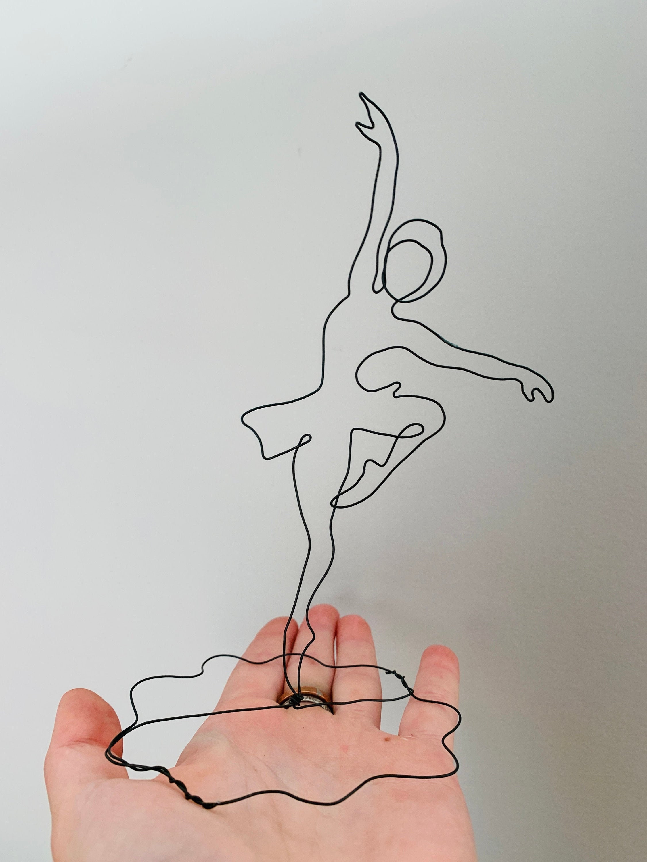 Wire Ballerina Dancing Sculpture Handmade Figurine Gift Ballet | Etsy