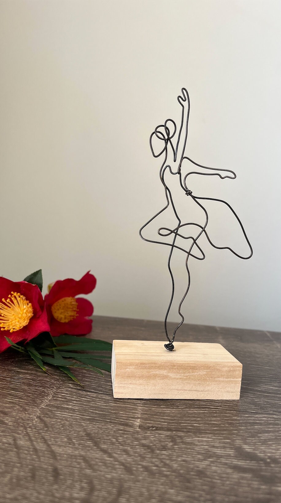 Wire Ballerina Dancing Sculpture Handmade Figurine Gift Ballet Statue ...