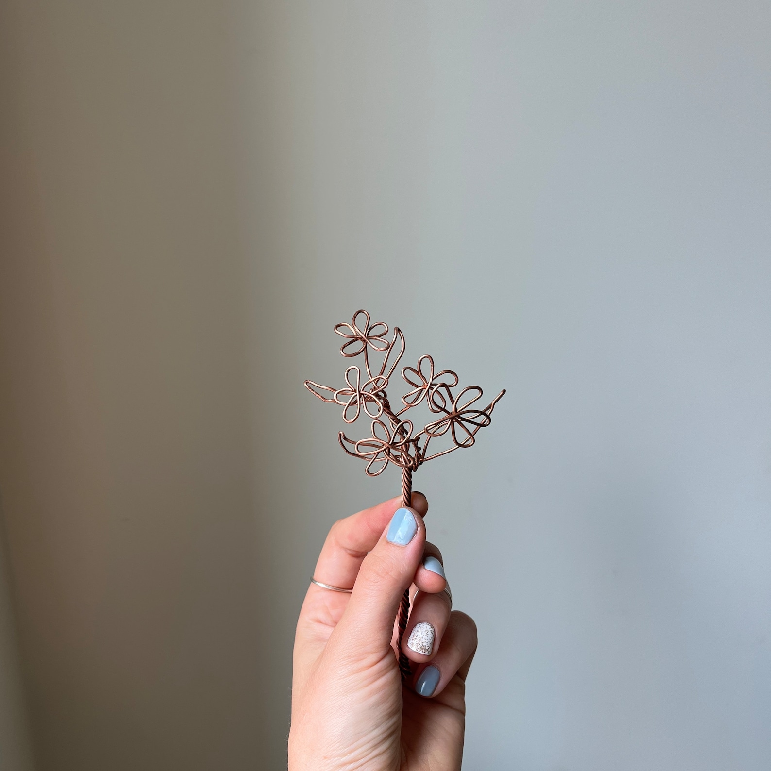 Wire Flower Jasmine Custom Metal Wildflower Bouquet Faux Floral ...
