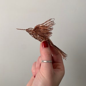 Copper Wire Hummingbird Sculpture Ornament Handmade Gift Wrapped ...