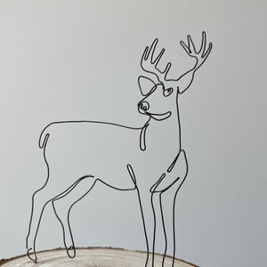 Wire Deer Handmade Metal Sculpture Figurine Fawn Hunter Doe Season Stag ...