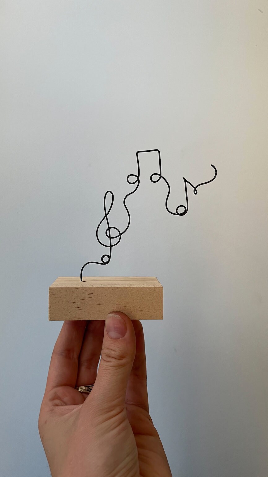 Wire Music Notes Sculpture Treble Clef Bass Musical Gift Wall Decor ...