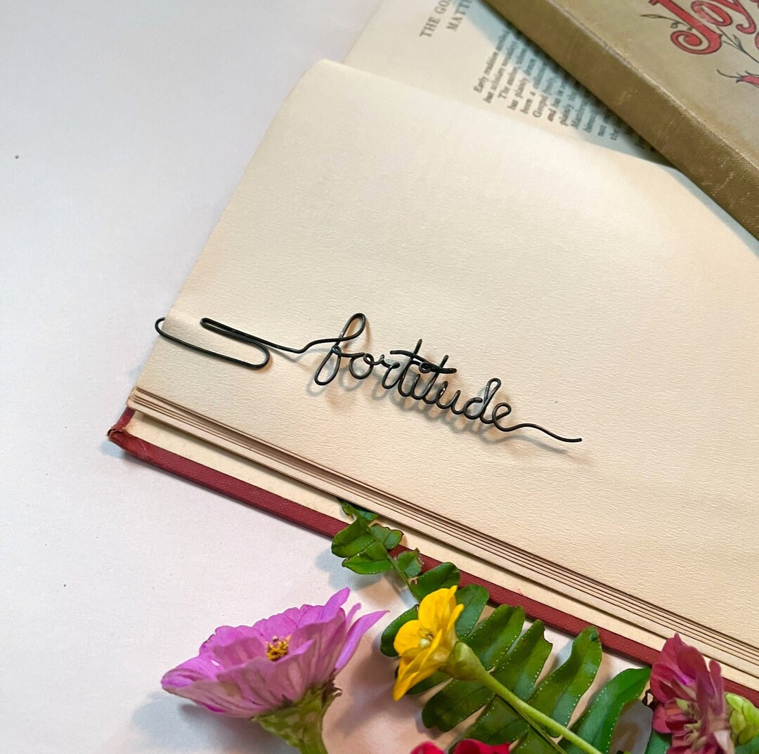 Fortitude Bookmark Wire Metal Reader Gift Paperclip Courage Strength ...