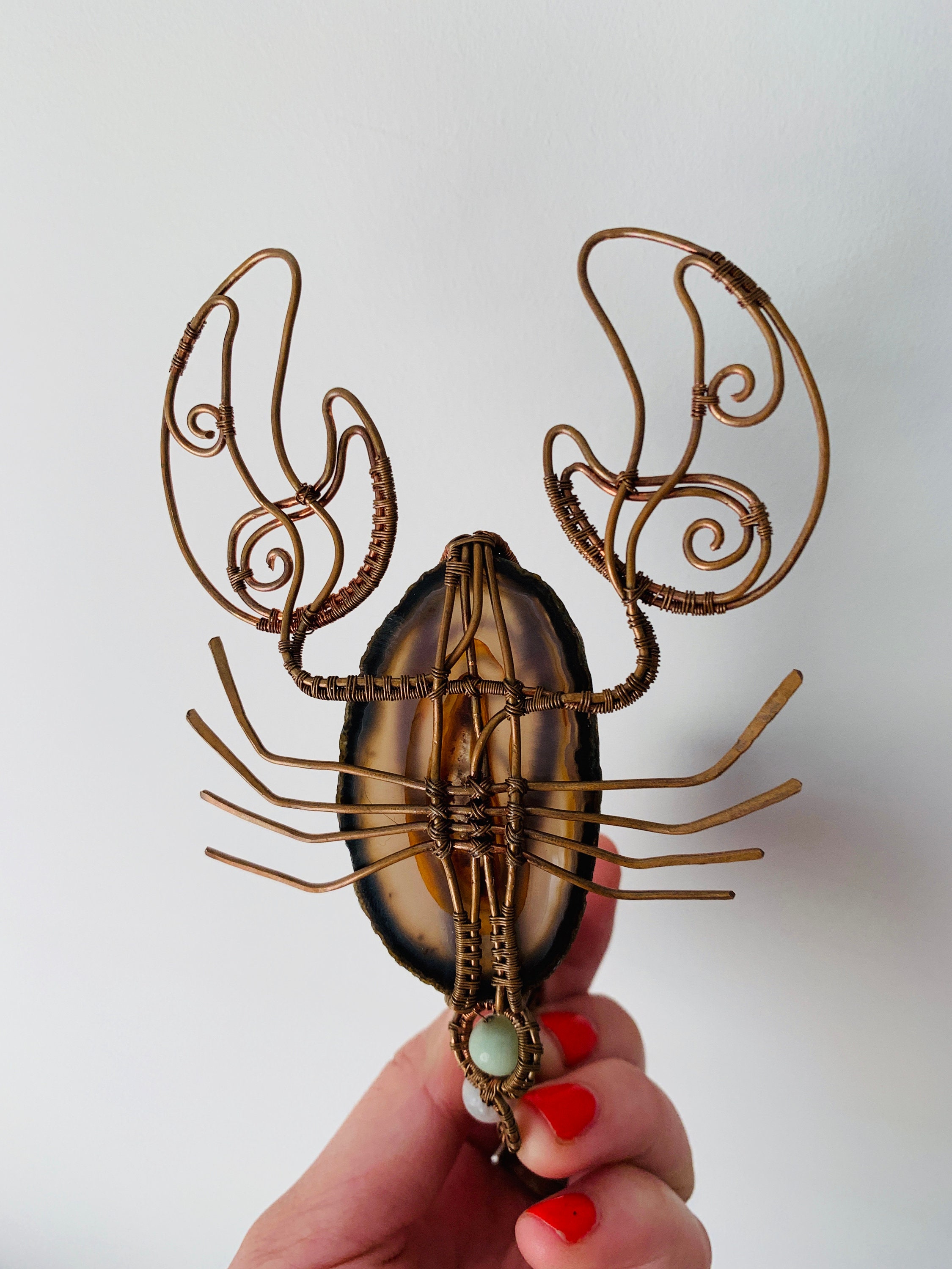 Wire Scorpion Handmade Sculpture Sea Creature Fish Figurine - Etsy