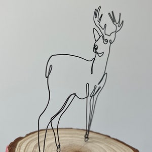Wire Deer Handmade Metal Sculpture Figurine Fawn Hunter Doe Season Stag ...