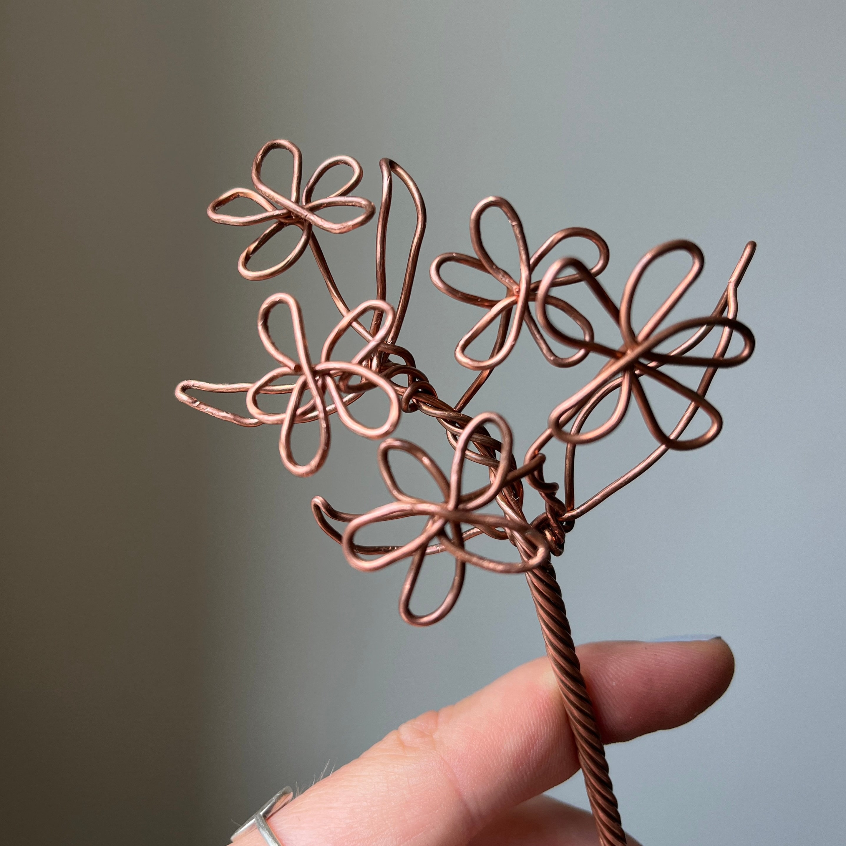 Wire Flower Jasmine Custom Metal Wildflower Bouquet Faux Floral ...