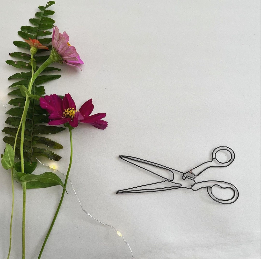 Wire Scissors One Line Metal Salon Art Barber Hair Stylist Hairdresser ...