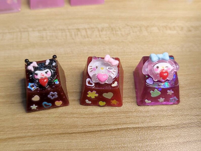 Lunababy.artisan 3D Kawaii Character Keycaps Oem R4 for - Etsy