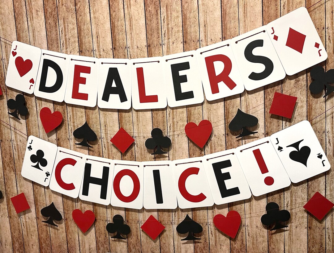 Cards Party Banner With Suits Garland - Poker, Euchre, Casino, Game ...