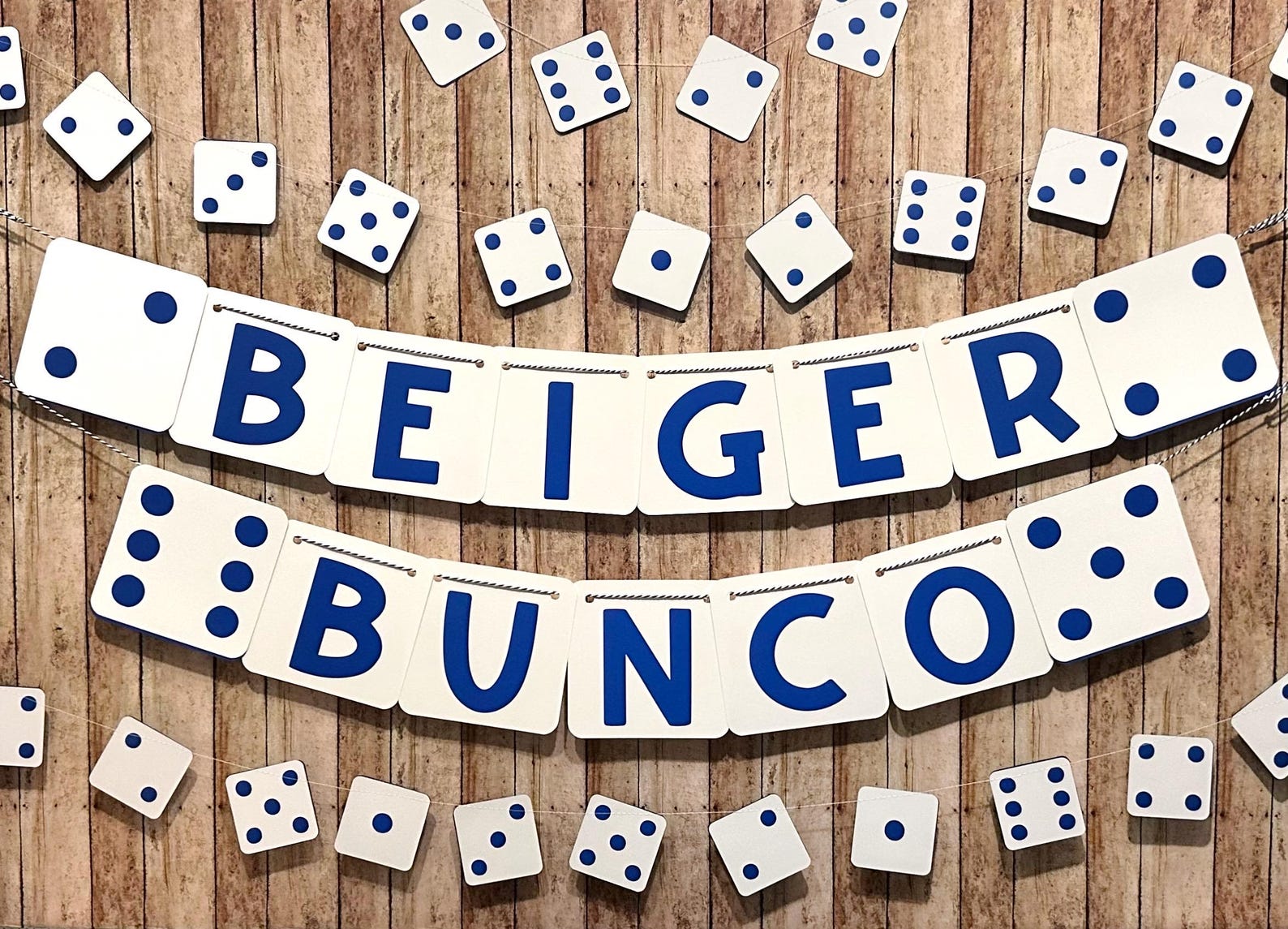 Dice Party Banner With Dice Garland - Bunco, Casino, Game Night - Etsy