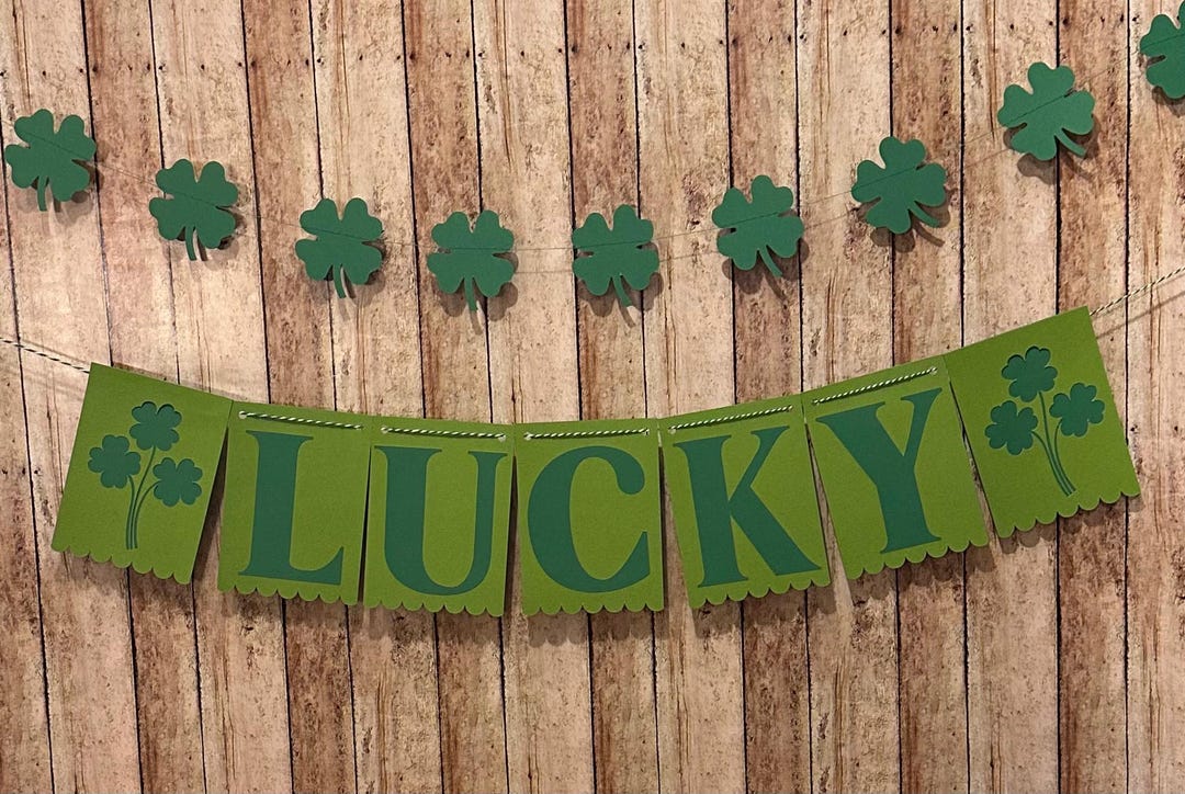 St Patricks Day Banner St Paddy Clover Decor Custom St Patricks Day ...