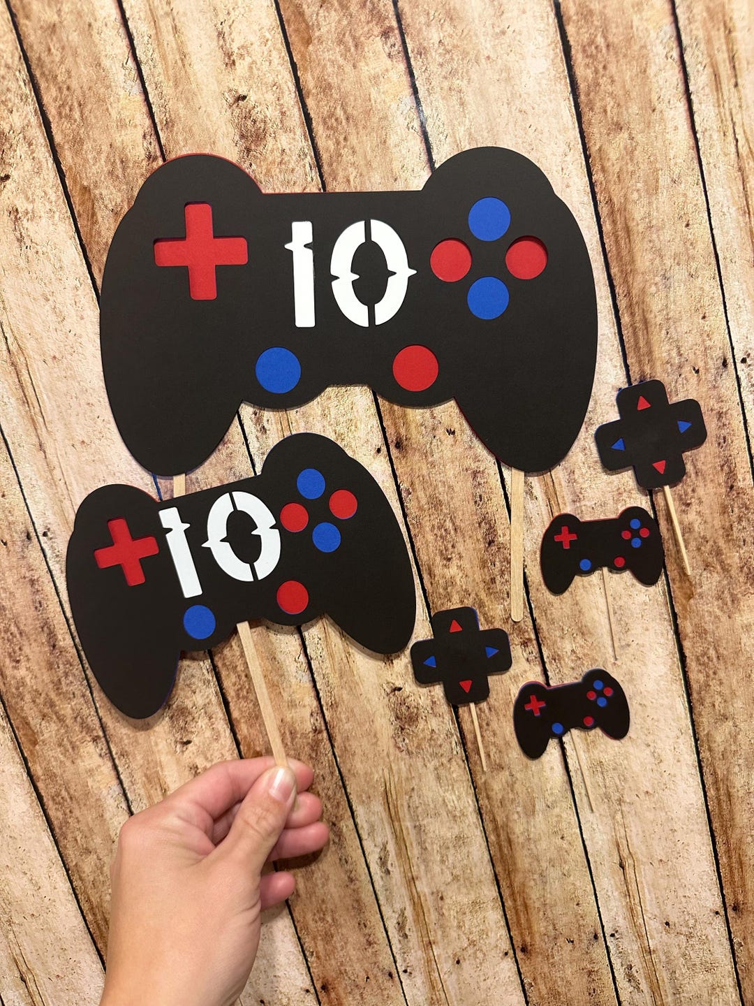 Video Game Cake Topper Gamer Party Decor Level up Birthday Video Game ...