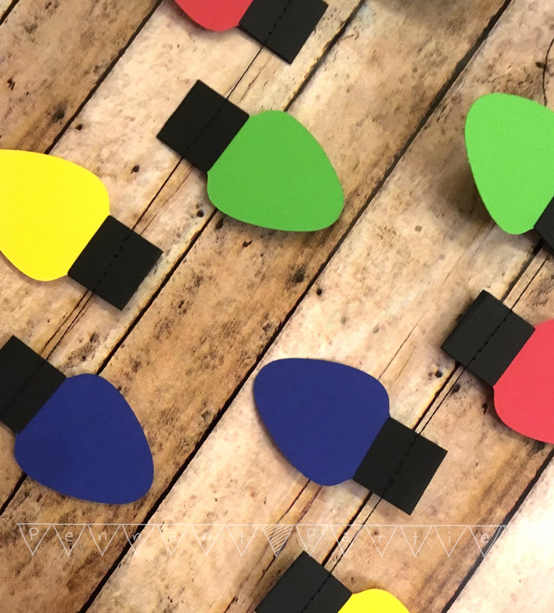 Christmas Lights Garland Holiday Decoration Paper Garland - Etsy