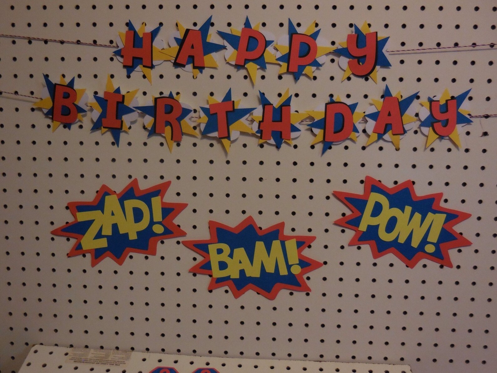 Superhero Happy Birthday Banner Comic Book Party Decorations - Etsy