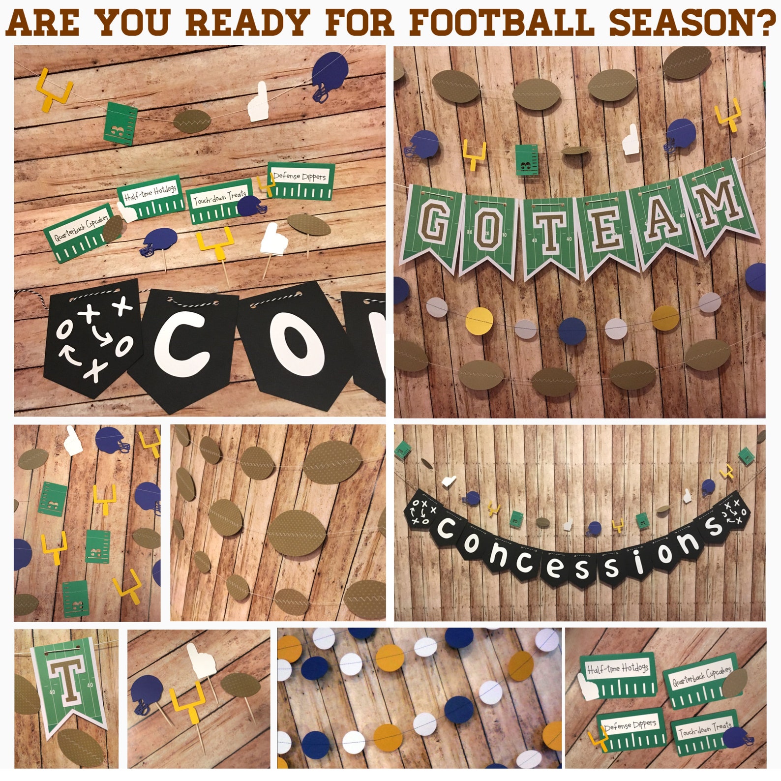 Football Place Card Table Tent - Tailgate - Etsy