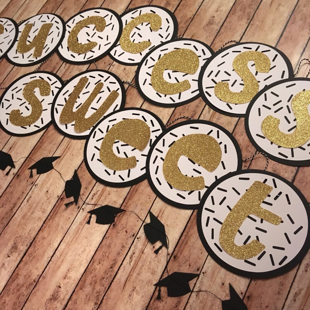 Success is Sweet Sprinkles Banner - Graduation, Congratulations - Etsy
