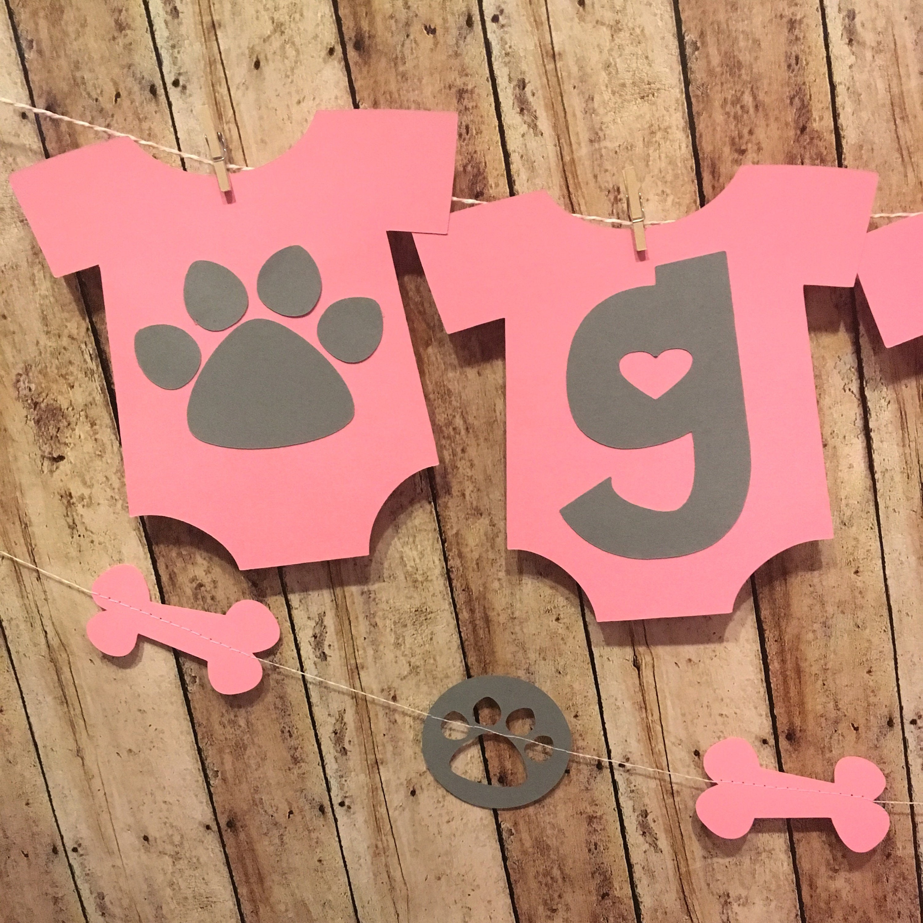 Puppy Baby Shower Decorations Paw Print Baby Shower Banner - Etsy