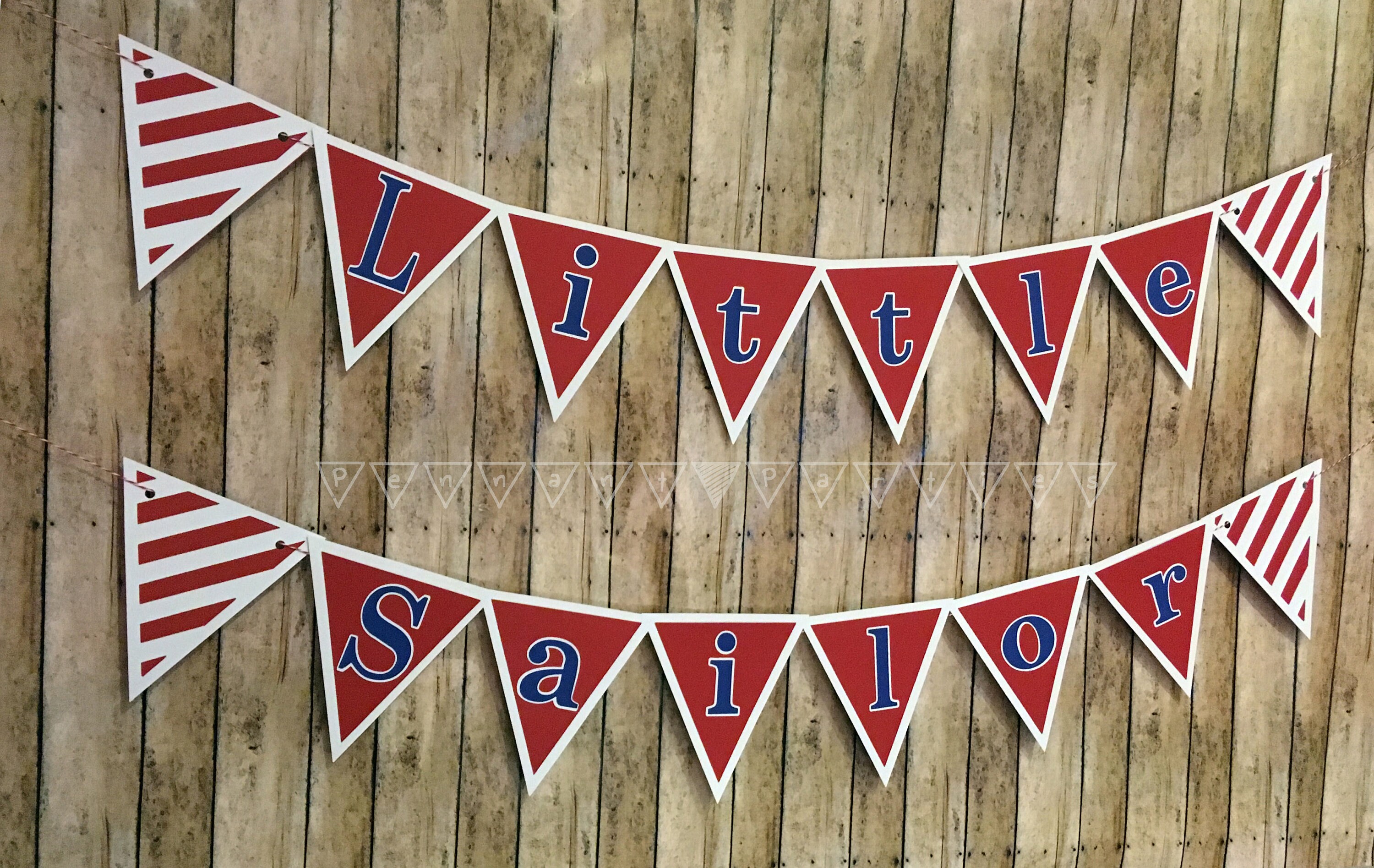 Nautical Baby Shower Banner Set Anchors Away Baby Shower | Etsy