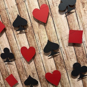 Cards Party Garland Poker Party Decor Euchre Tournament Banner Playing ...