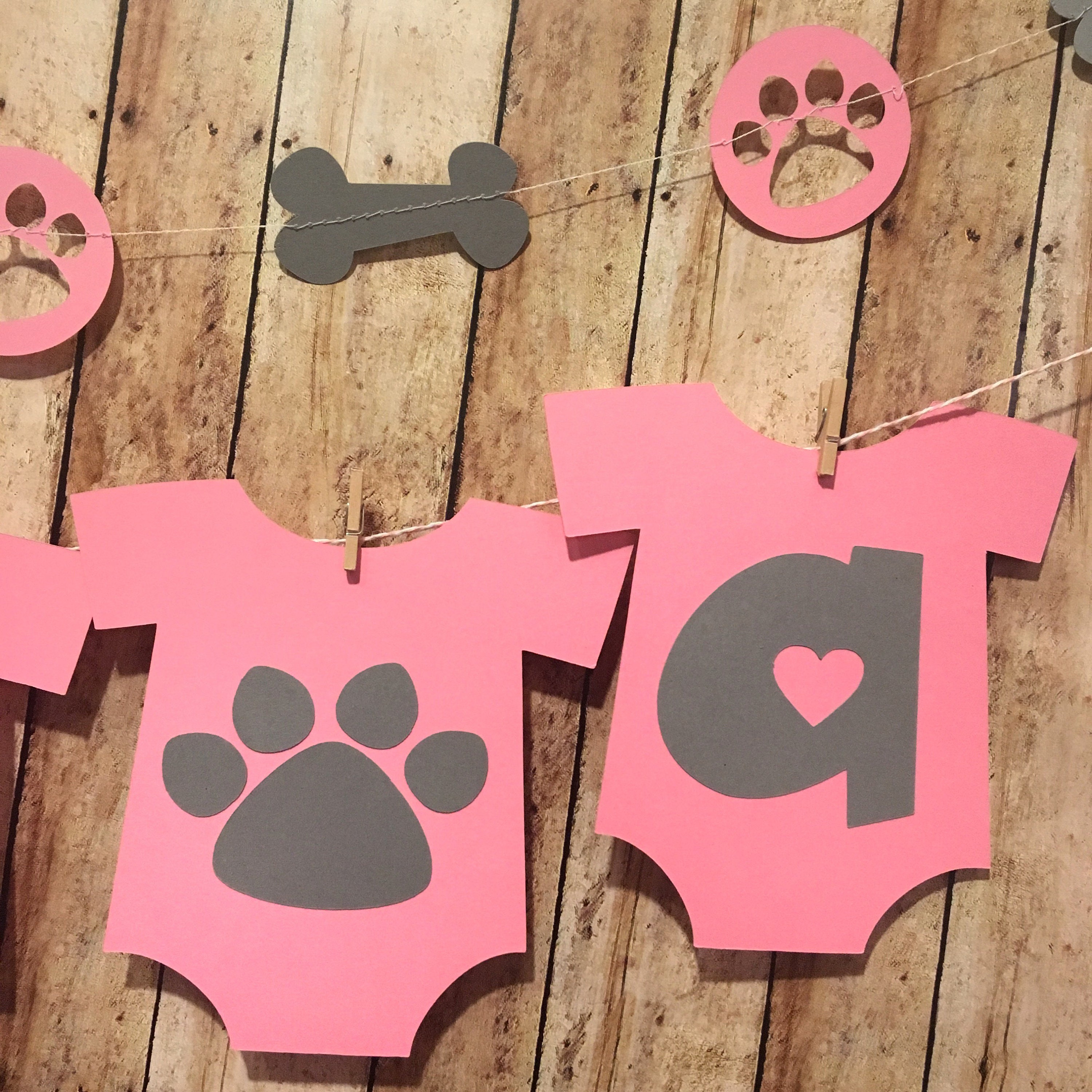 Puppy Baby Shower Decorations Paw Print Baby Shower Banner - Etsy