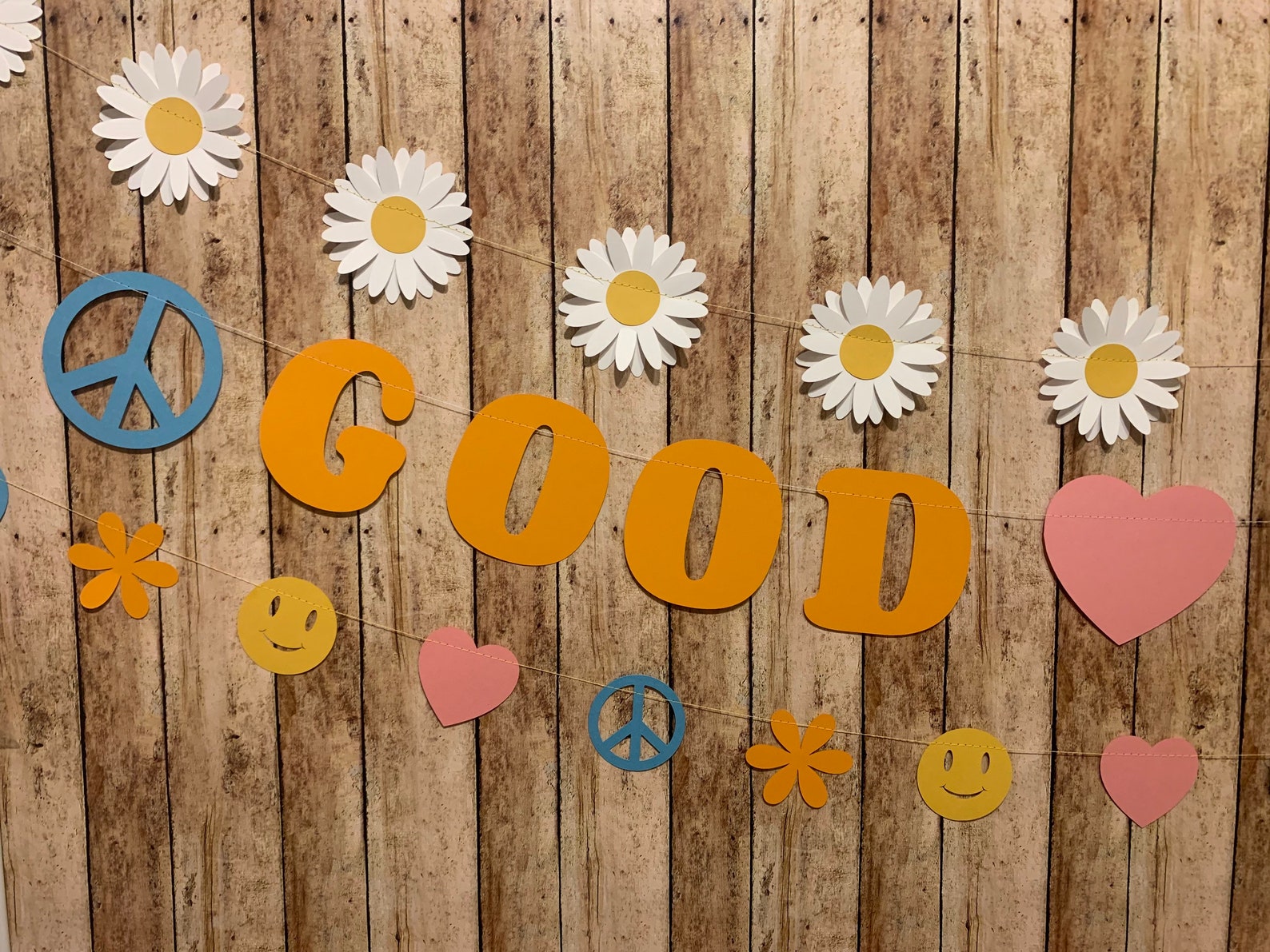 70s Party Decor Groovy Garland Birthday Retro Rainbow 60s | Etsy