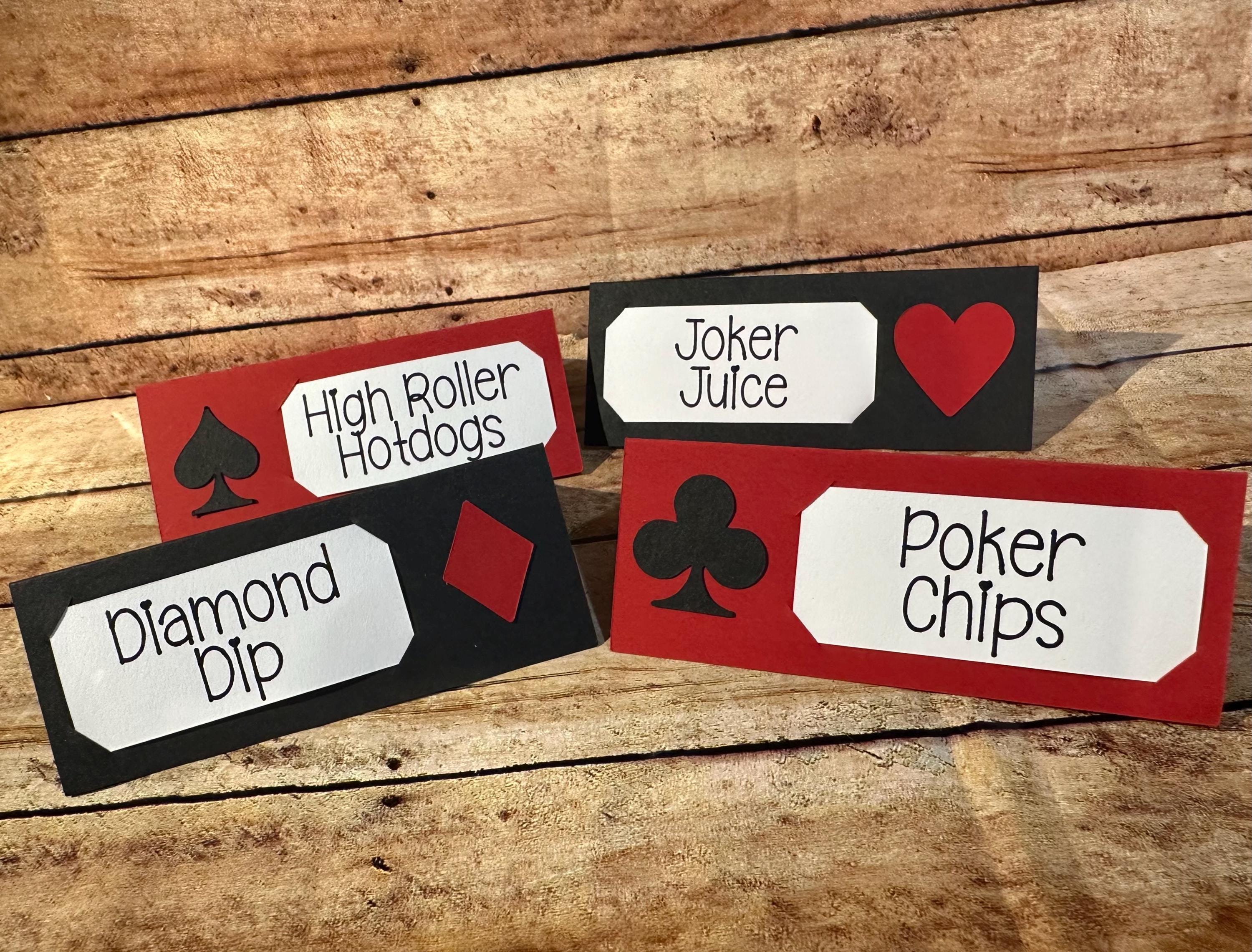 Playing Cards Table Tent Place Card - Game Night - Etsy