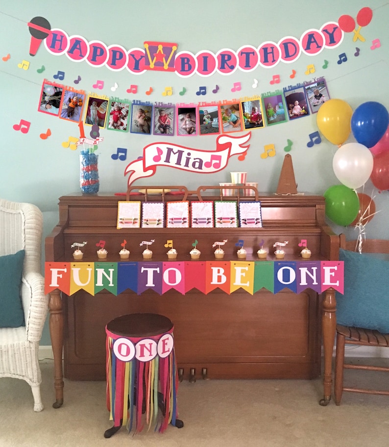 Happy Birthday Package Music Birthday Decor Rainbow Xylophone Birthday ...