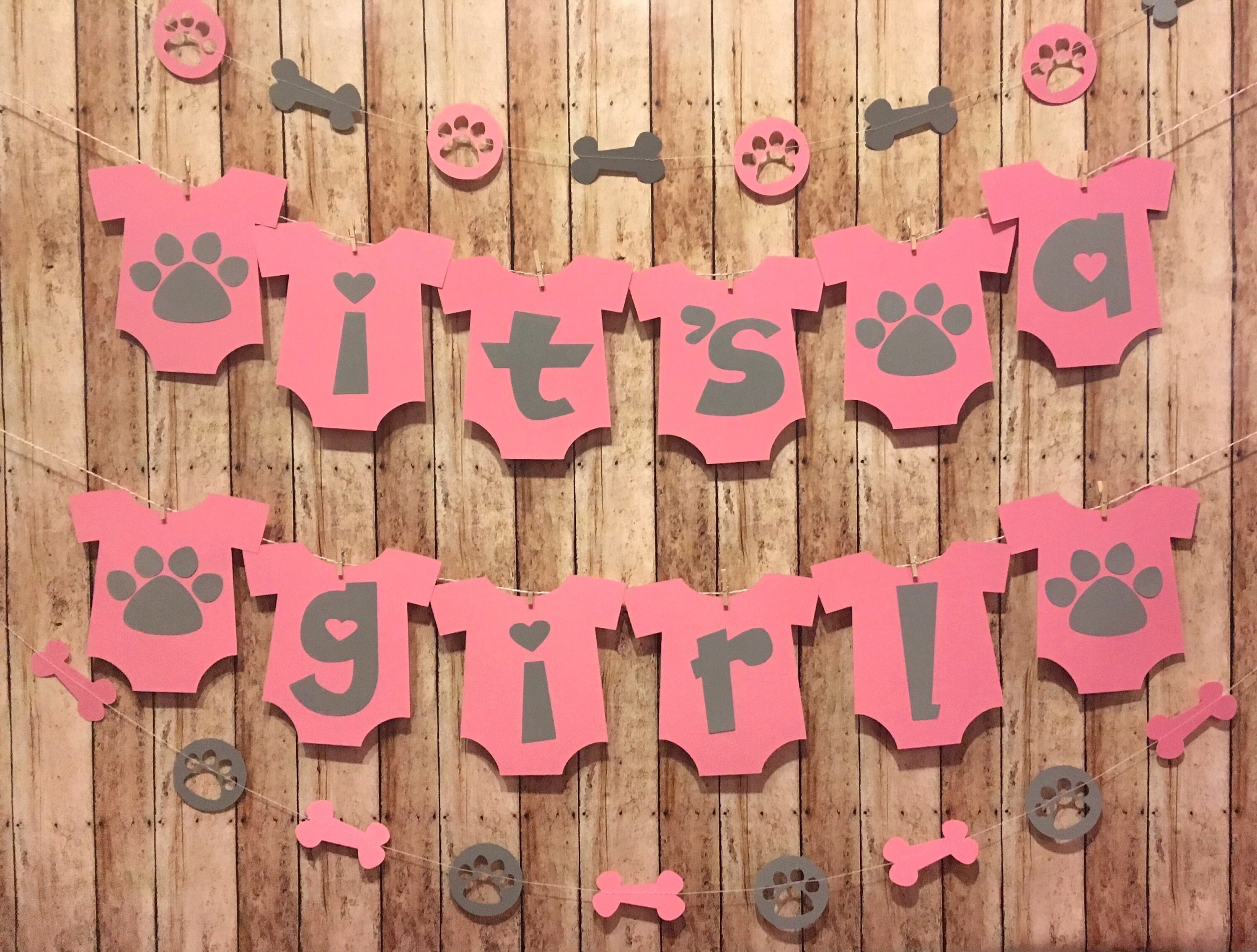 Puppy Baby Shower Decorations Paw Print Baby Shower Banner - Etsy