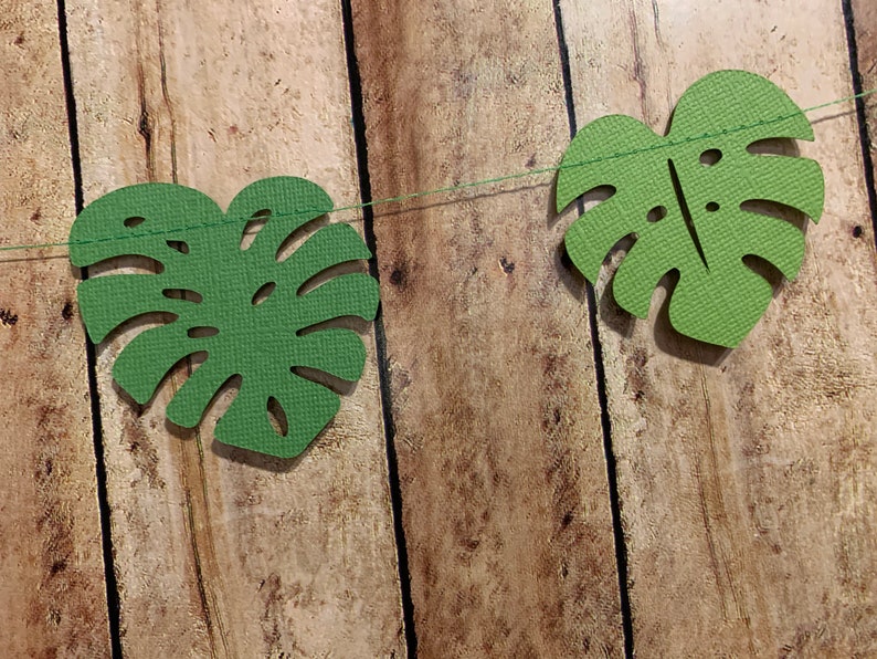Monstera Paper Garland Leaf Banner Plant Theme Party - Etsy