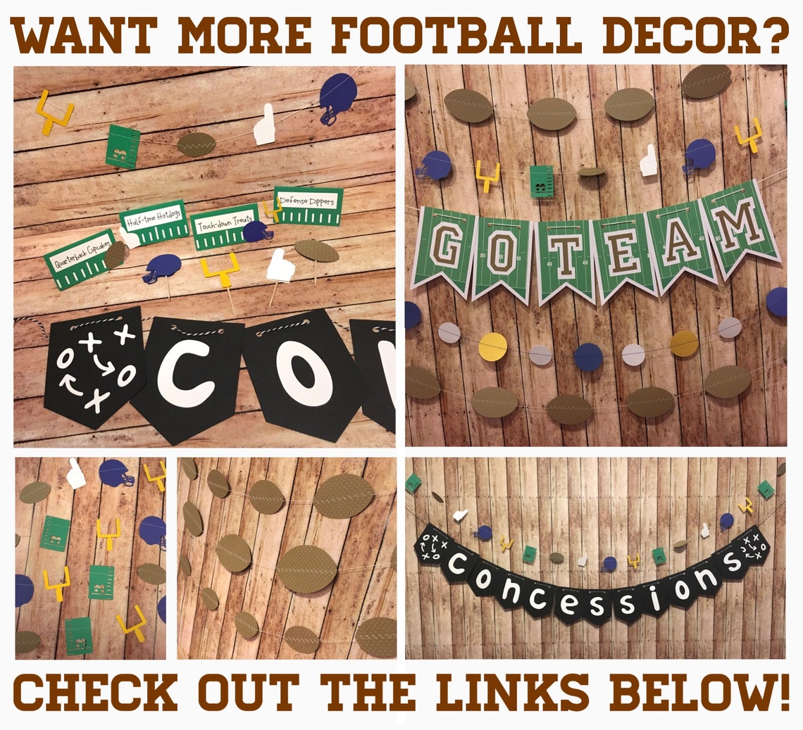 Football Food Labels Sports Theme Decor Tailgate Party - Etsy