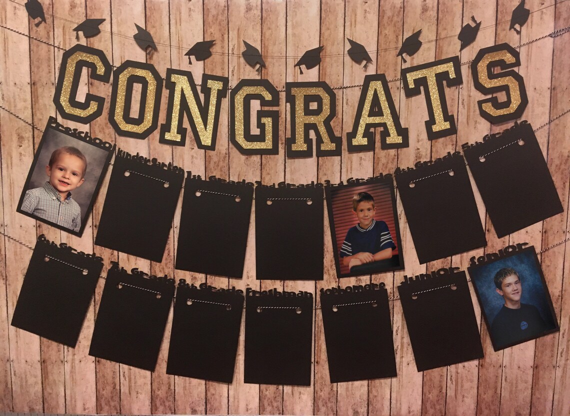 Graduation Banner Set K-12 Photo Display Congrats Banner - Etsy
