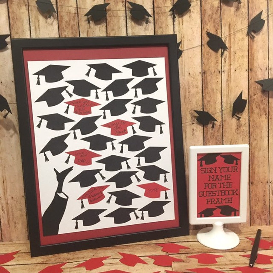 Graduation Guest Book Frame, Signature Frame, Graduation Decor, Party ...