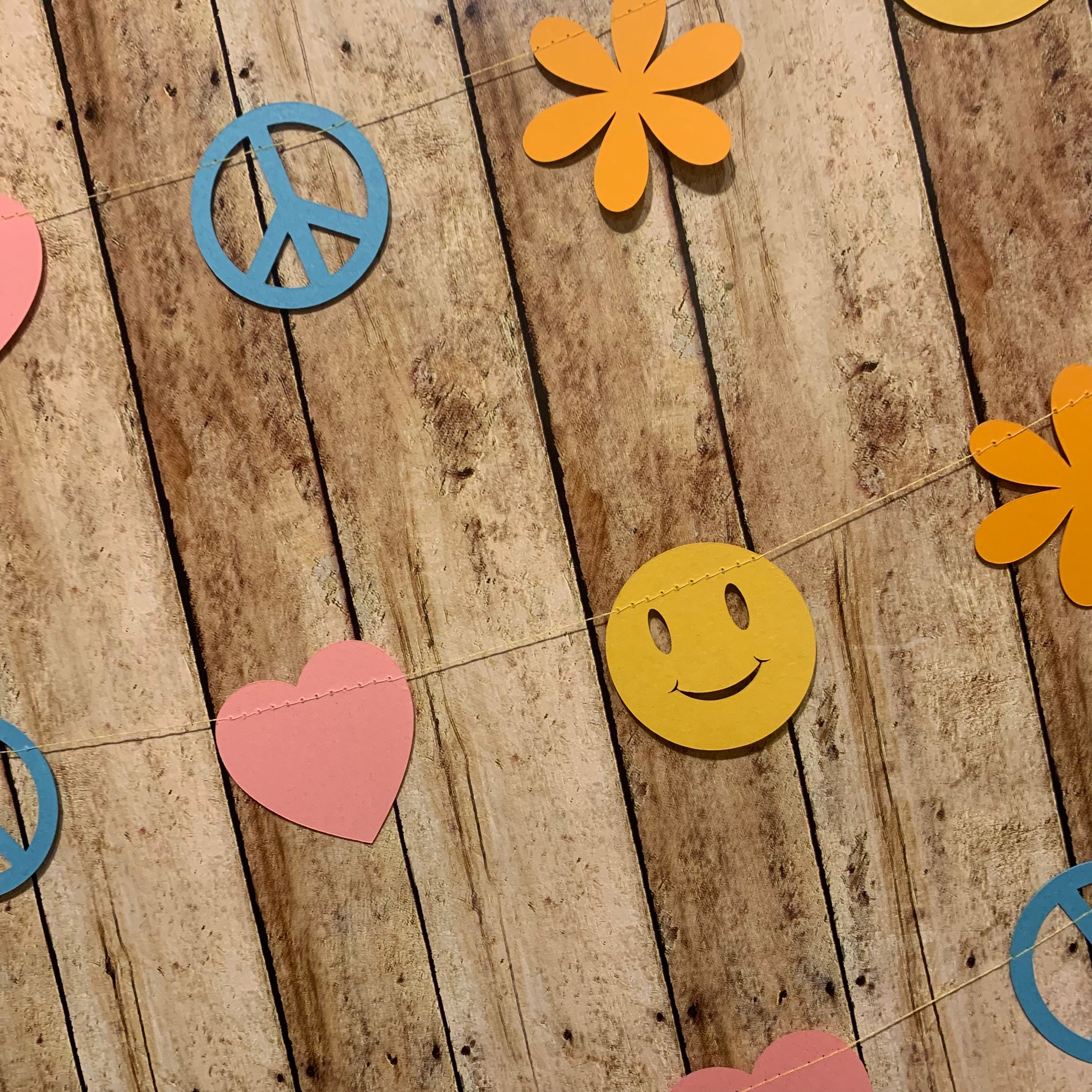 70s Party Decor Groovy Garland Birthday Retro Rainbow 60s | Etsy