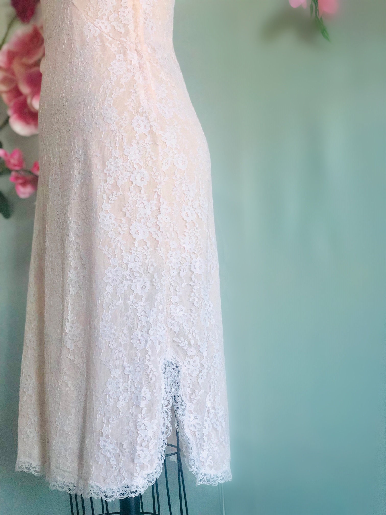Vintage, Handmade Lace Slip - Etsy
