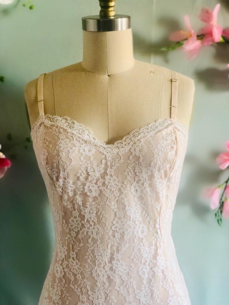 Vintage, Handmade Lace Slip - Etsy