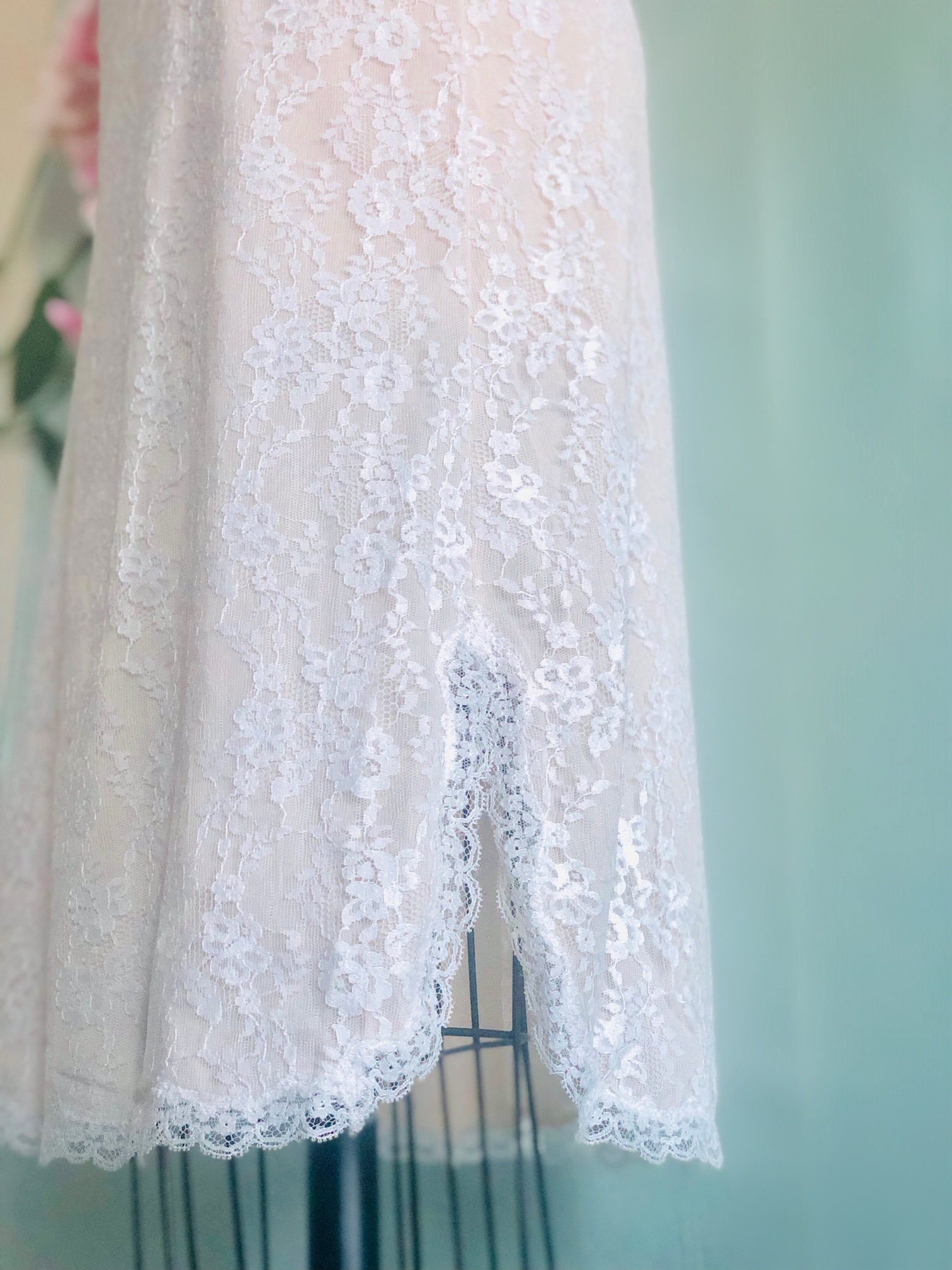 Vintage, Handmade Lace Slip - Etsy