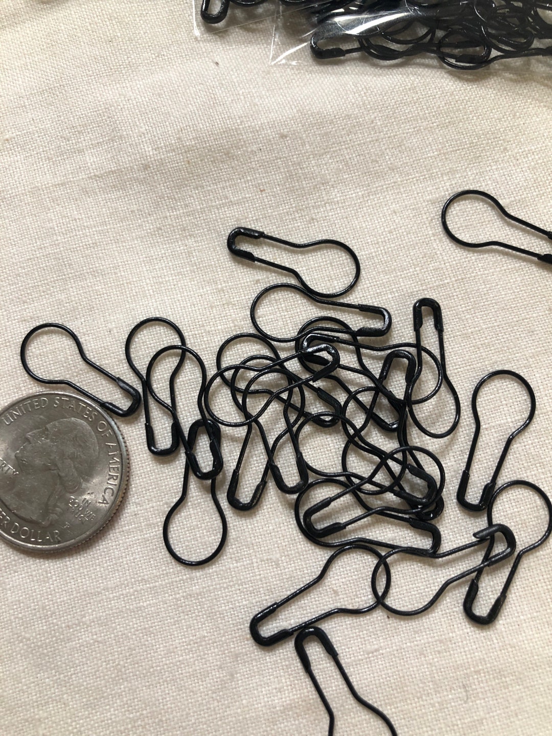 25 Black Bulb Garment Pins Pear Shaped - Etsy