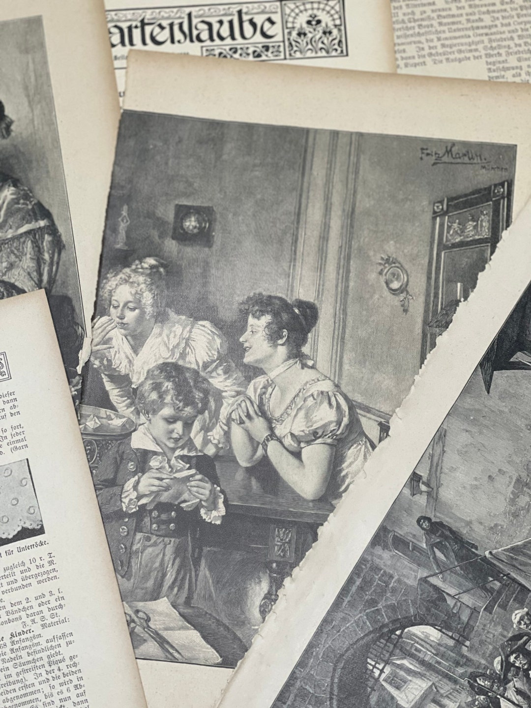20 Vintage German Book Pages - Etsy