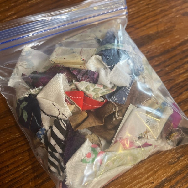 Fabric Scrap Bag - Etsy