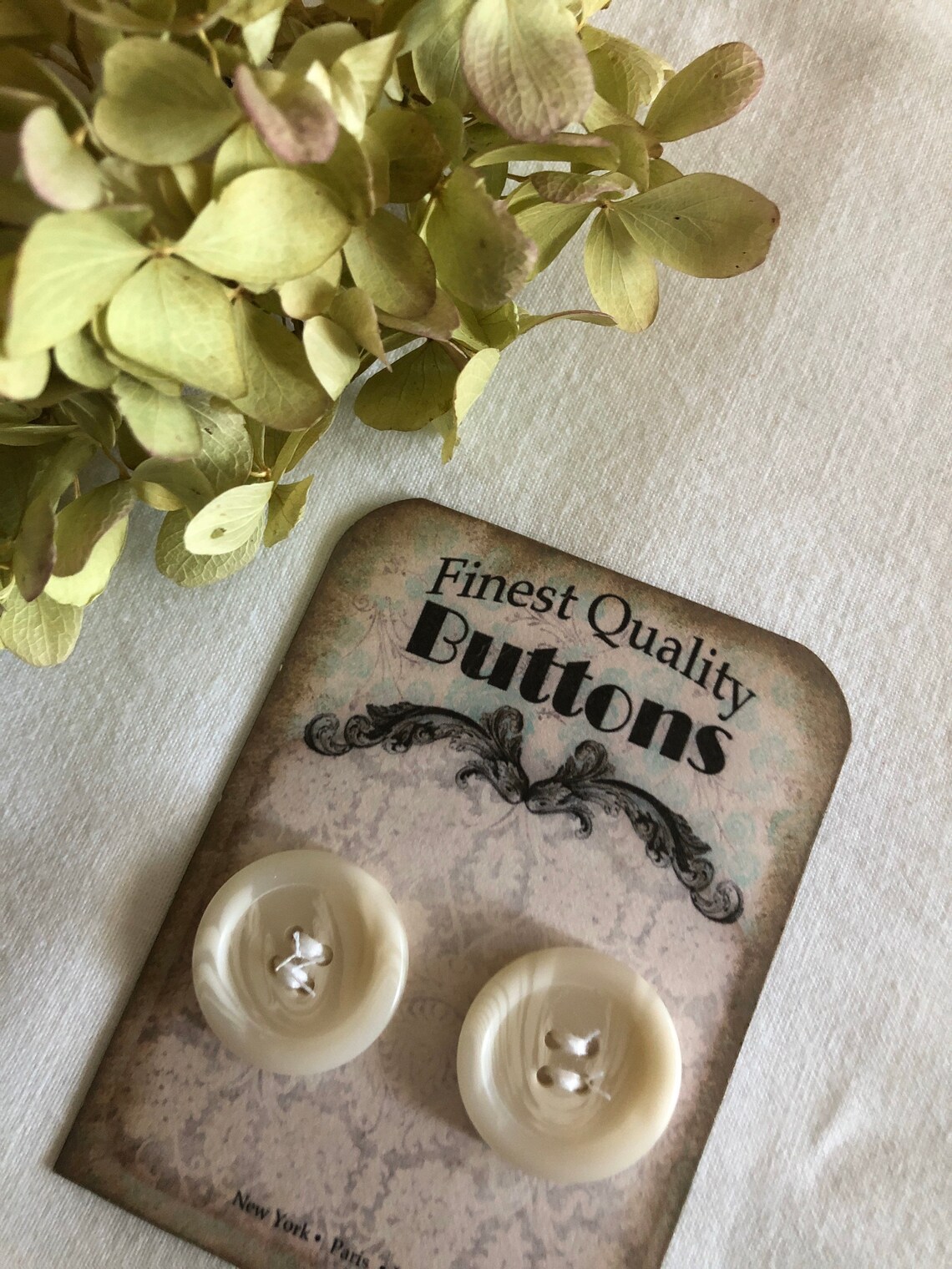 Vintage Style Printed Button Cards With Vintage Buttons. - Etsy