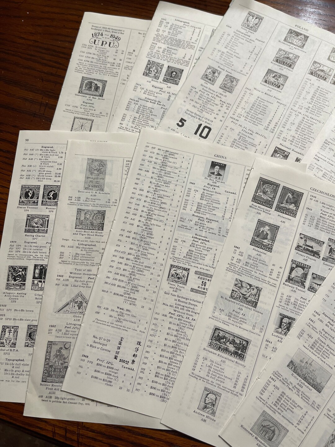 Vintage Pages From A Stamp Book - Etsy