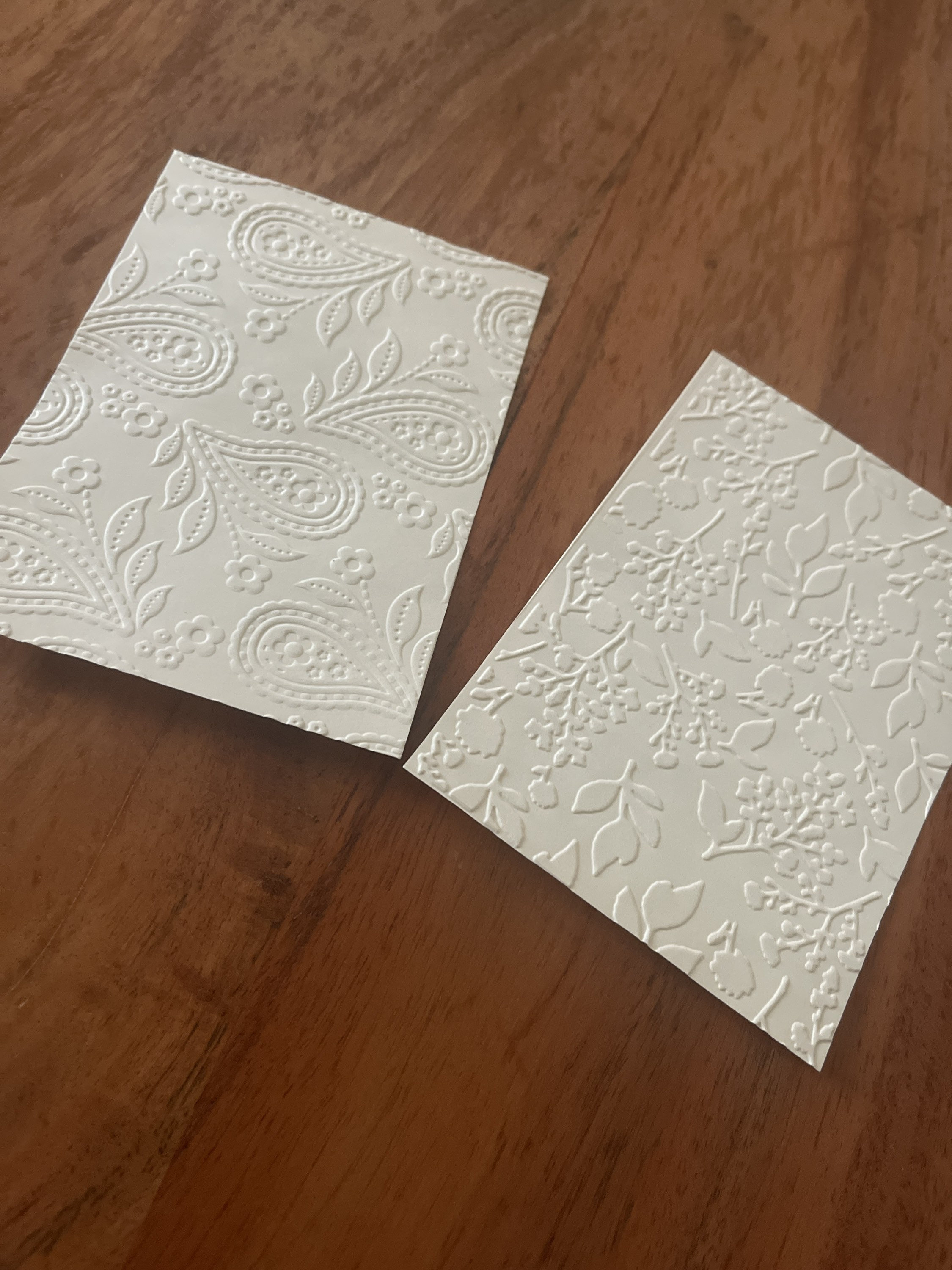 Cream Embossed Paper Set, Handmade Cardstock for Scrapbooking - Etsy
