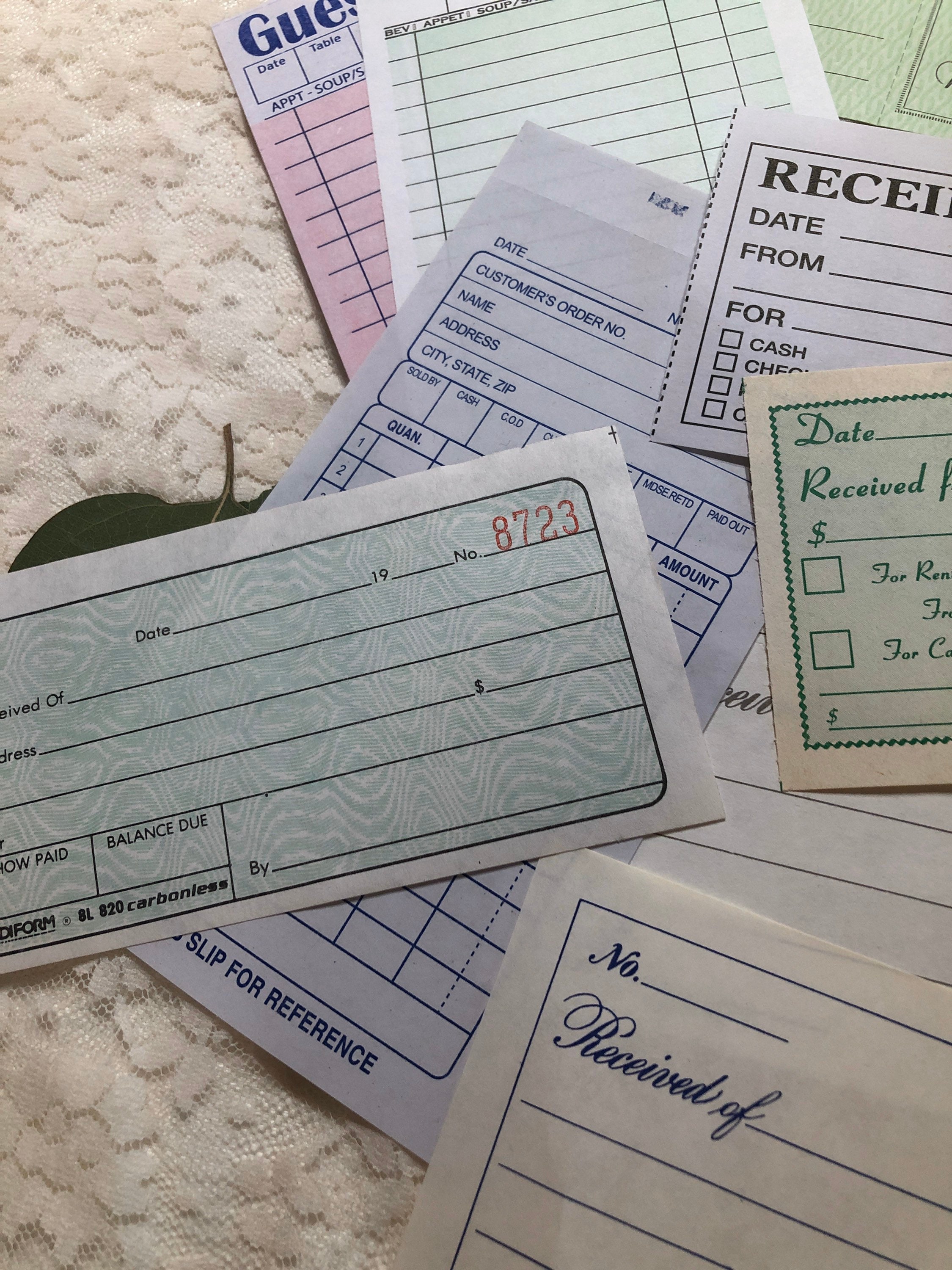 Vintage Receipts/bank Checks | Etsy
