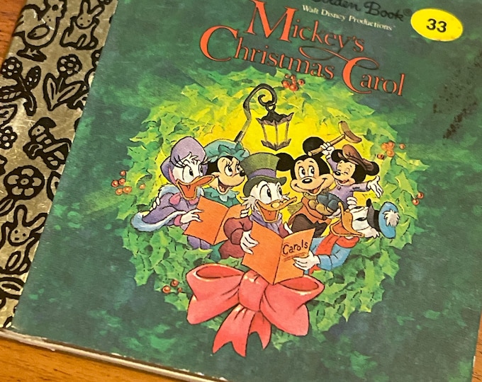 Mickeys Christmas Carol A Tiny Little Golden Book - Etsy