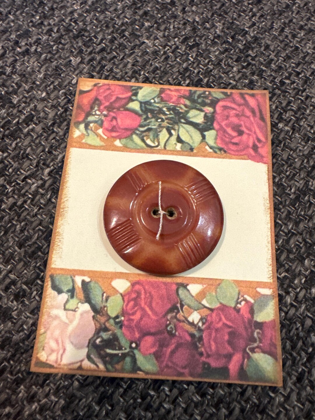 Vintage Style Printed Button Cards With Vintage Buttons. - Etsy