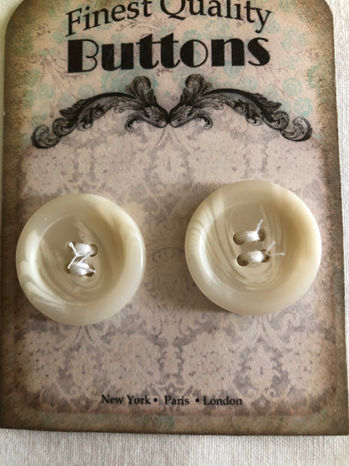 Vintage Style Printed Button Cards With Vintage Buttons. - Etsy