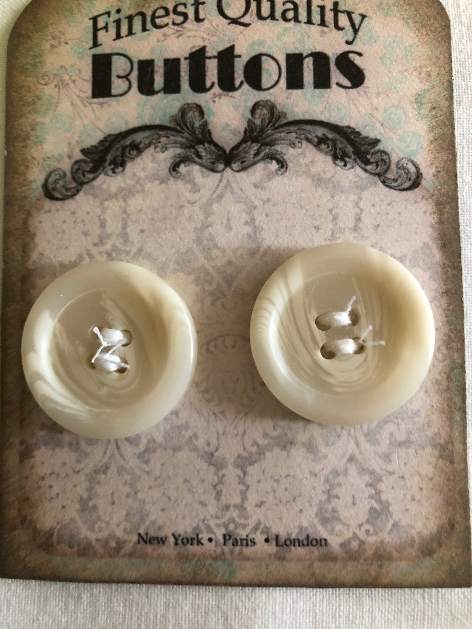 Vintage Style Printed Button Cards With Vintage Buttons. | Etsy