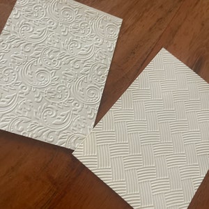 10 Beautiful Cream Colored Embossed Papers Set #1 - Etsy