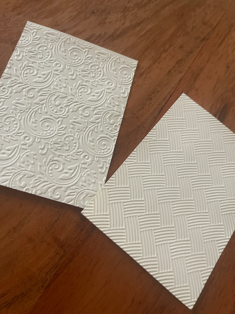 10 Beautiful Cream Colored Embossed Papers Set 1 - Etsy